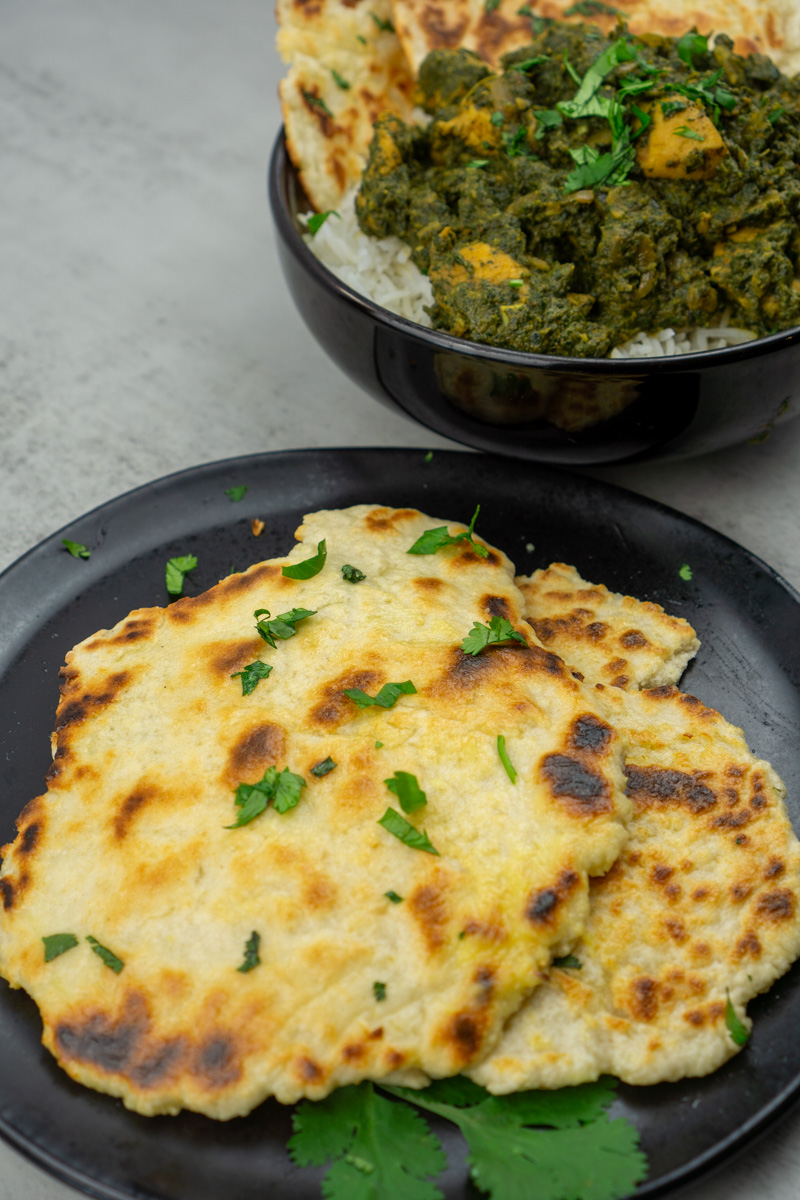 2 Ingredient Naan (Greek Yogurt Naan)